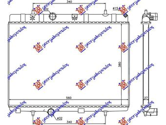 HLADNJAK MOTORA BENZIN/DIZEL (38x56x2.7) (LEMLJEN SPOJ) CITROEN C4 CACTUS 14-18