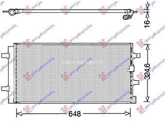 HLADNJAK KLIME BENZIN/DIZEL (650x325x16) AUDI A5 11-16