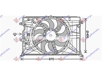 VENTILATOR KOMPLET (BENZIN/DIZEL) JEEP RENEGADE 18-