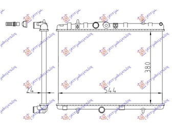 HLADNJAK MOTORA BENZIN/DIZEL (38x54.4x2.3) (MEHANICKI SPOJ) CITROEN C3 13-16