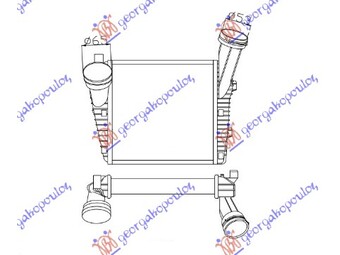 HLADNJAK INTERKULERA 3.0 TDi DIZEL (286x292x50) (66/54) AUDI Q7 09-15