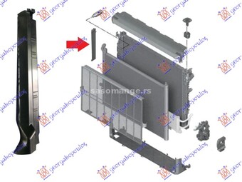 NOSAC HLADNJAKA VERTIKALNI PLASTICNI BMW SERIES 5 (G30/G31) 16-20