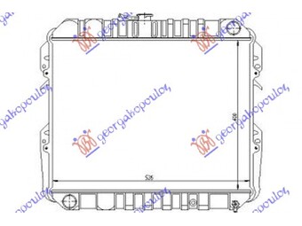 HLADNJAK MOTORA BENZIN (40x53) TOYOTA HI-LUX (YN 85) 2WD 89-94