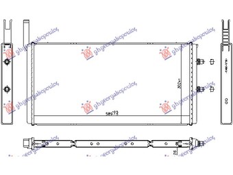 HLADNJAK MOTORA DODATNI 4.4 BENZIN - 3.0 DIZEL (589x302) BMW SERIES 6 (F13/12/06) COUPE/CABRIO 11-15