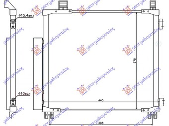 HLADNJAK KLIME 1.0 12v/1.3 VVTi BENZIN - 1.4 D4D DIZEL (415x375x16) TOYOTA IQ 09-16