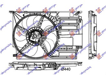 VENTILATOR KOMPLET (1.5/2.0 BENZIN - 2.0 DIZEL) (440mm) (600W) (2 PIN) BMW X1 (F48) 19-