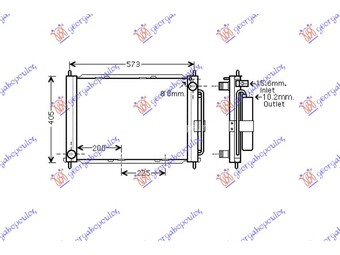 HLADNJAK MOTORA (+AC) (51x38x38) RENAULT TWINGO 12-14