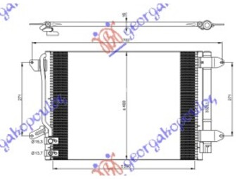 HLADNJAK KLIME BENZIN/DIZEL (53.5x36.8x16) VW JETTA 14-