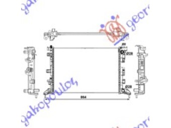 HLADNJAK MOTORA 2.0i 16V 2.0 DCi (67x41.7x26) RENAULT LAGUNA COUPE 08-15