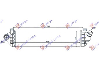 HLADNJAK INTERKULERA 1.6/2.0 D DIZEL (655x160x40) CEV 50 VOLVO V50 07-12