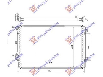 HLADNJAK MOTORA 1.8/2.0 TFSi BENZIN (650x450x32) (LEMLJEN SPOJ) VW GOLF PLUS 09-14