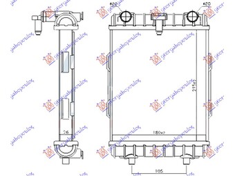 HLADNJAK MOTORA DODATNI 2.0 TFSi S3 BENZIN (215x180x26) VW GOLF SPORTSVAN 14-18