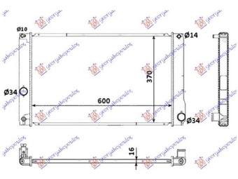 HLADNJAK MOTORA 1.8 HIBRID (AUTO) (60x35x16) (KOYO) TOYOTA AURIS 10-12