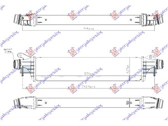 HLADNJAK INTERKULERA 1.3 CDTI DIZEL (571x127x50) OPEL ADAM 12-