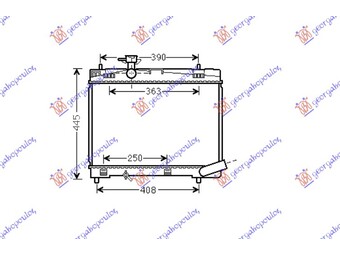 HLADNJAK MOTORA BENZIN 1.33VVT-I (73/74KW) (350x480) 09-11 TOYOTA VERSO S 11-15