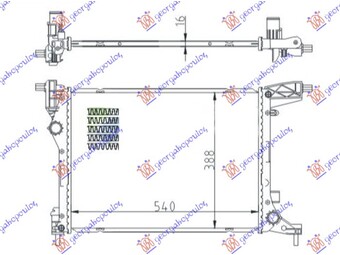 HLADNJAK MOTORA 1.4 (70KW) BENZIN (MAN) (540x410x16) FIAT TIPO 16-21