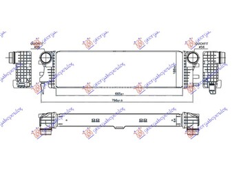 HLADNJAK INTERKULERA 2.2 (114/116/119 CDI/BLUETEC) (665x188x64) MERCEDES VITO (W447) 15-