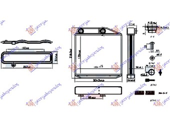 GREJAC KABINE 0.9/1.4i 16V TURBO BENZIN - 1.3/1.6 Multijet DIZEL (170x195x26) FIAT 500 L 12-17