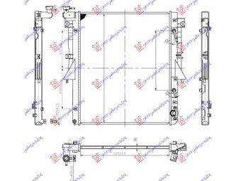 HLADNJAK MOTORA 2.4 DI-D DIZEL (AUTO) (4N15) (525x643x16) FIAT FULLBACK 16-