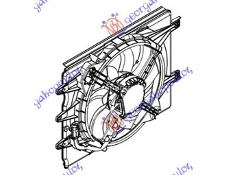 VENTILATOR KOMPLET (1.4 16V) (+AC) FIAT 500 L 17-