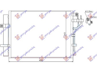 HLADNJAK KLIME ZA SVE MODELE BENZIN (440x340x16) KIA PICANTO 15-17