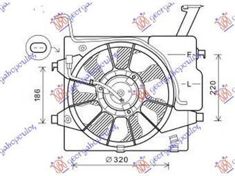 VENTILATOR KOMPLET (BENZIN) KIA PICANTO 15-17