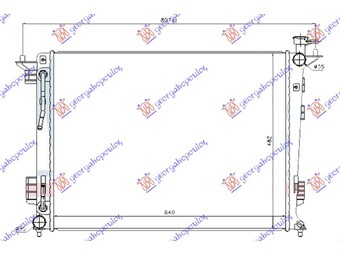 HLADNJAK MOTORA 2.0/2.4 BENZIN (AUTO) (640x480x16) (KOREJA) KIA SPORTAGE 10-14