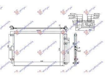 HLADNJAK KLIME ZA SVE MODELE BENZIN (550x400x12) KIA SOUL 16-19