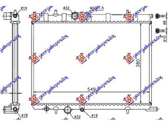 HLADNJAK MOTORA BENZIN/DIZEL (38x55) CITROEN BERLINGO 15-19