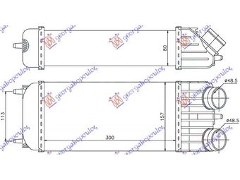 HLADNJAK INTERKULERA 1.6 HDi (300x158x80) CITROEN C3 PICASSO 12-16