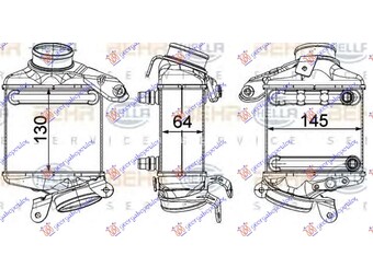 HLADNJAK INTERKULERA 4.0/4.4 BENZIN (130x145x64) (&amp; GT/F07) BMW SERIES 5 (F10/11) 10-13