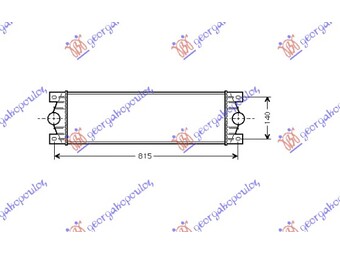 HLADNJAK INTERKULERA DIZEL (680x175x40) -03 RENAULT MASTER/MASCOTT 98-09