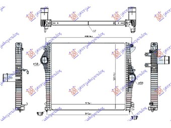 HLADNJAK INTERKULERA 2.2 JTD DIZEL (575x520x32) ALFA ROMEO GIULIA 15-