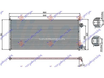 HLADNJAK KLIME BENZIN/DIZEL (80.5x36) FORD TRANSIT 00-06