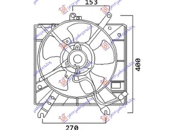 VENTILATOR HLADNJAKA KOMPLET (BENZIN) KIA RIO 02-05