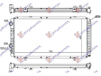 HLADNJAK MOTORA BENZIN-DIZEL (790x410x34) (MEHANICKI SPOJ) PEUGEOT BOXER 02-06