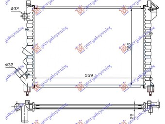 HLADNJAK MOTORA 1.8/2.0 (-AC) (56x41.4) RENAULT LAGUNA 94-98