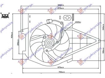 VENTILATOR KOMPLET (BENZIN) - AC PEUGEOT EXPERT 04-07