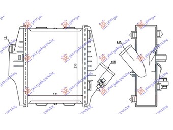 HLADNJAK INTERKULERA 0.8 Cdi DIZEL (171x233x50) SMART FORTWO 07-12