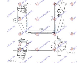 HLADNJAK INTERKULERA 2.0 CD DIZEL (200x205x64) MAZDA 5 05-10