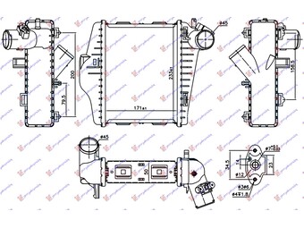 HLADNJAK INTERKULERA 1.0i TURBO (171x233x50) (MAHLE BEHR PREMIUM LINE) SMART FORTWO 07-12