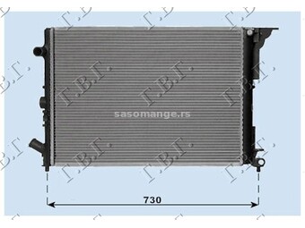 HLADNJAK MOTORA BENZIN (+AC) (39x39.5x1.9) RENAULT 9 81-92