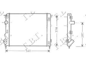 HLADNJAK MOTORA BENZIN/DIZEL (48x41) BEZ PUMPE RENAULT KANGOO 98-03