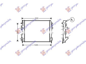 HLADNJAK MOTORA 1.5cc DCi (+/-AC) (46x47) NISSAN KUBISTAR 03-09