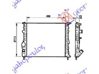 HLADNJAK MOTORA BENZIN (43x38) NISSAN KUBISTAR 03-09