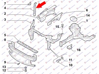 NOSAC FARA METALNI FIAT BRAVO 07-14