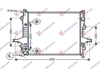 HLADNJAK MOTORA BENZIN/DIZEL (MAN/AUTO) (620x530x32) VOLVO XC90 03-14