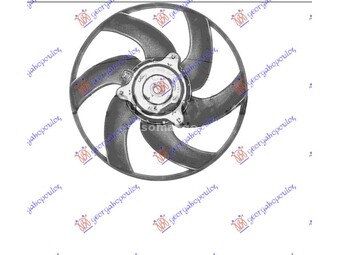 VENTILATOR (MOTOR+ELISA) (DIZEL) (335mm) PEUGEOT 406 SDN 96-05