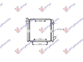 HLADNJAK MOTORA BENZIN (+AC) (39x39.5x1.9) RENAULT 5 SUPER 85-95