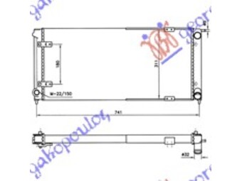 HLADNJAK MOTORA BENZIN/DIZEL (+AC) (67.5x32x3.4) VW GOLF II MANHATAN 88-91